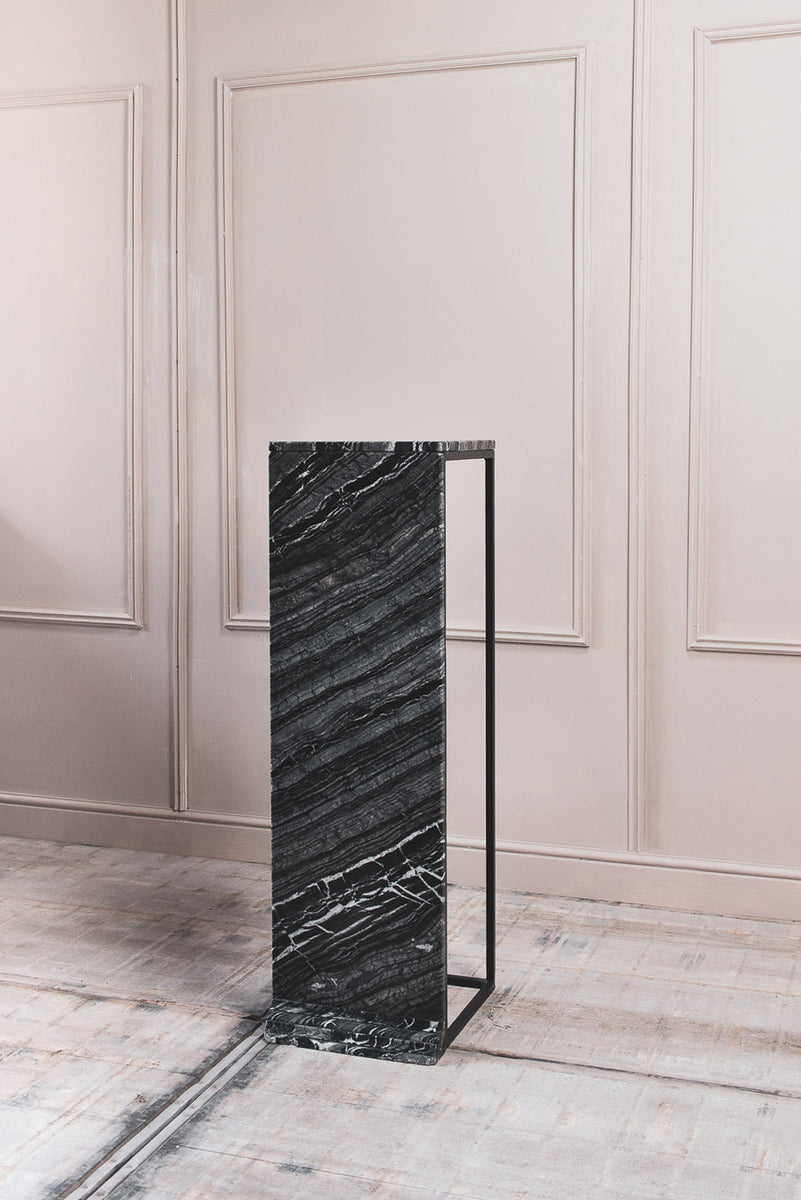 Grey Marble Artemis Plinth – plinths.london